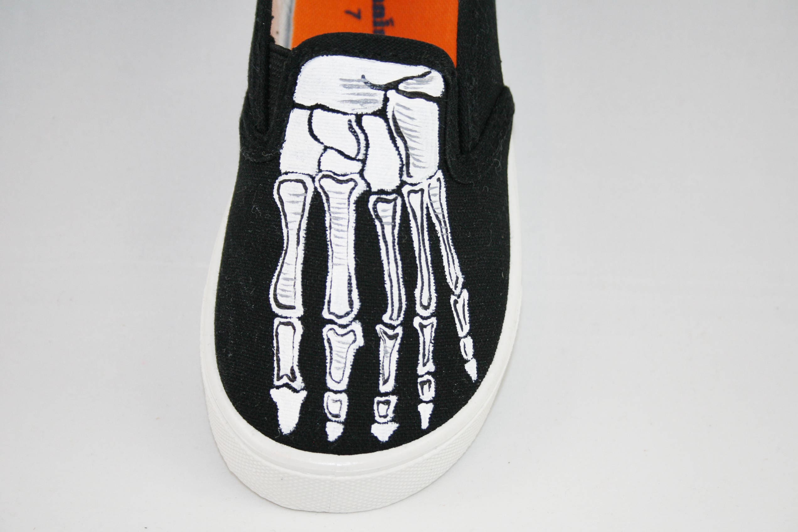Hand PAINTED HALLOWEEN SHOES, Skeleton Feet Shoes, Baby/toddler, Child ...