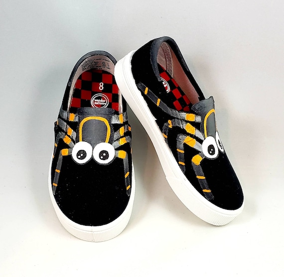 Hand PAINTED SPIDER SHOES Halloween Shoes Baby Toddler | Etsy