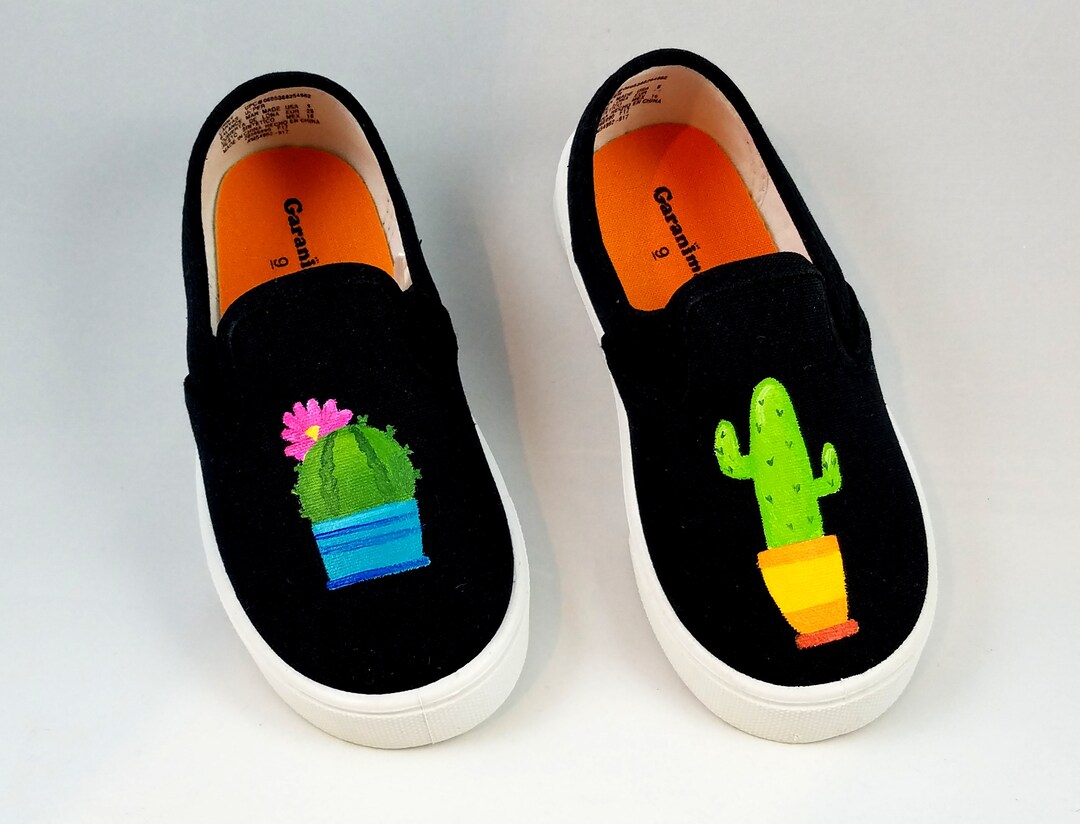 Hand PAINTED CACTUS SHOES, Baby/toddler, Child/youth, and Women's Sizes ...