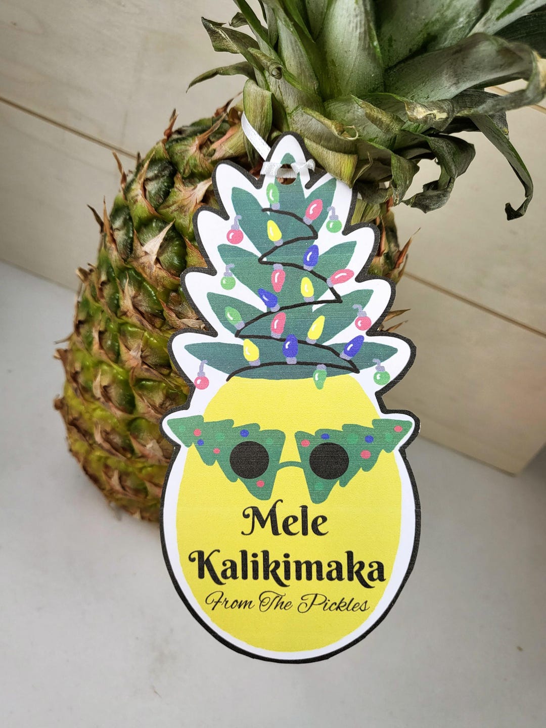 Digital Gift Tag, Mele Kalikimaka Gift Tag, Pineapple Tag, HAWAIIN ...