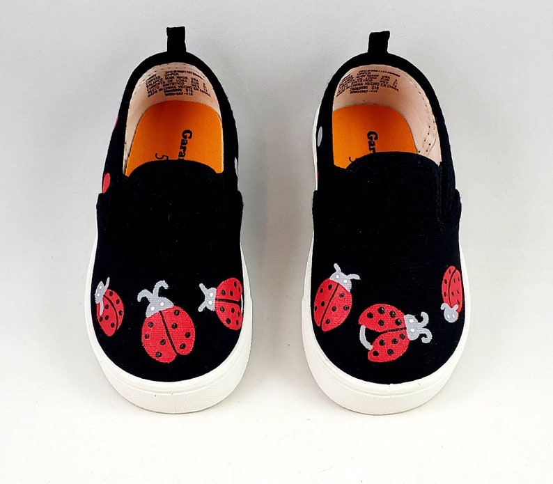 HAND PAINTED LADYBUG Shoes Baby/ Toddler Child/ Youth and - Etsy