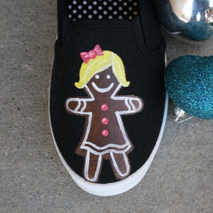 Hand PAINTED CHRISTMAS SHOES Gingerbread girl shoes | Etsy
