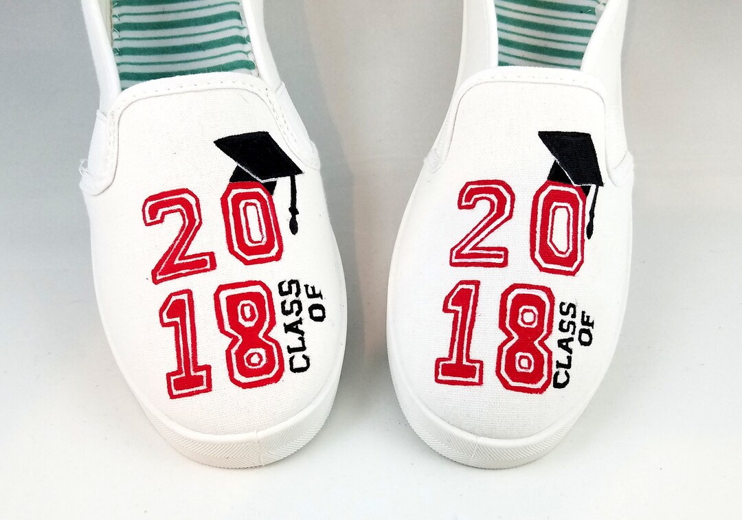 Graduation Shoes, Graduation Gift, Women's Painted Shoes, Sizes US 6-11 ...
