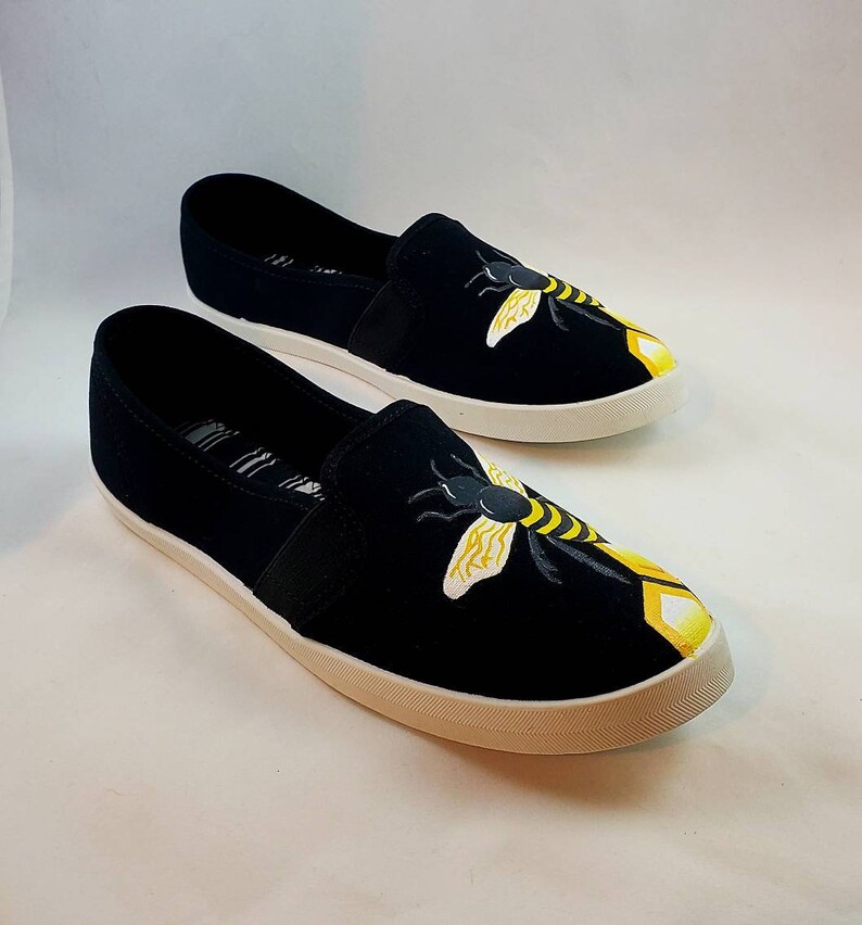 Hand PAINTED BEE SHOES Honey Comb Shoes Baby Toddler - Etsy