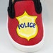 HAND PAINTED POLICE Shoes, Cop Shoes, Baby/toddler, Child/youth, and ...