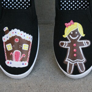 Hand PAINTED CHRISTMAS SHOES Gingerbread girl shoes | Etsy