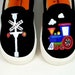 HAND PAINTED TRAIN Shoes, Christmas Train Shoes, Train Outfit, Baby ...