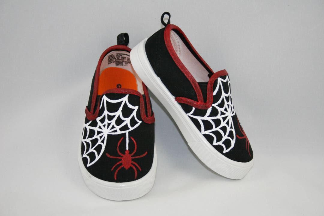 Hand PAINTED SHOES, Spider Shoes, Halloween Shoes, Baby/toddler, Child ...