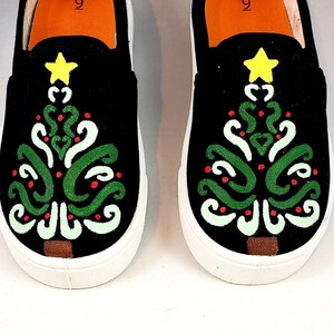 Hand Painted CHRISTMAS SHOES, Christmas Tree Shoes, Baby/ Toddler ...