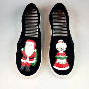 Hand PAINTED CHRITSMAS SHOES, Santa and Mrs. Clause Shoes, Baby/toddler ...