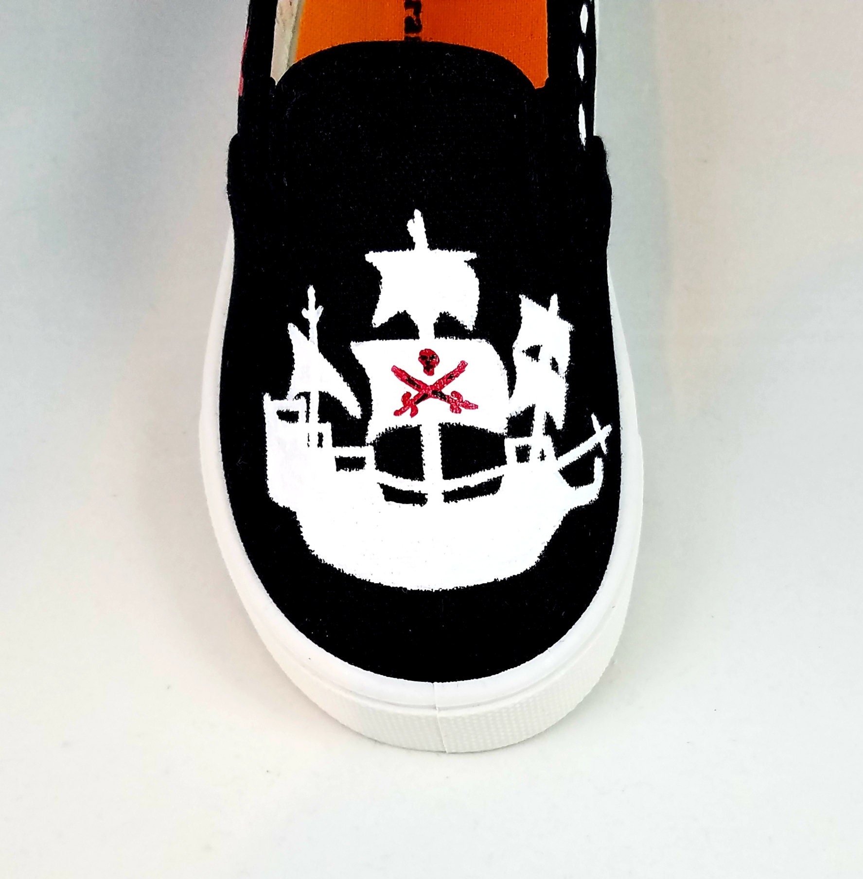 PIRATE SHOES Skull and Swords Pirate Ship Hand PAINTED | Etsy