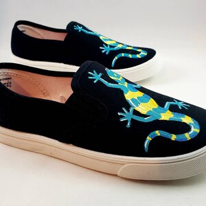 Hand PAINTED LIZARD SHOES, Reptile Shoes, Baby, Toddler, Child, Youth ...