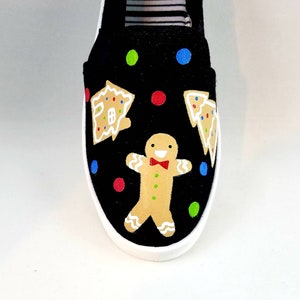 Hand PAINTED GINGERBREAD SHOES, Gingerbread Man Shoes, Baby/ Toddler ...