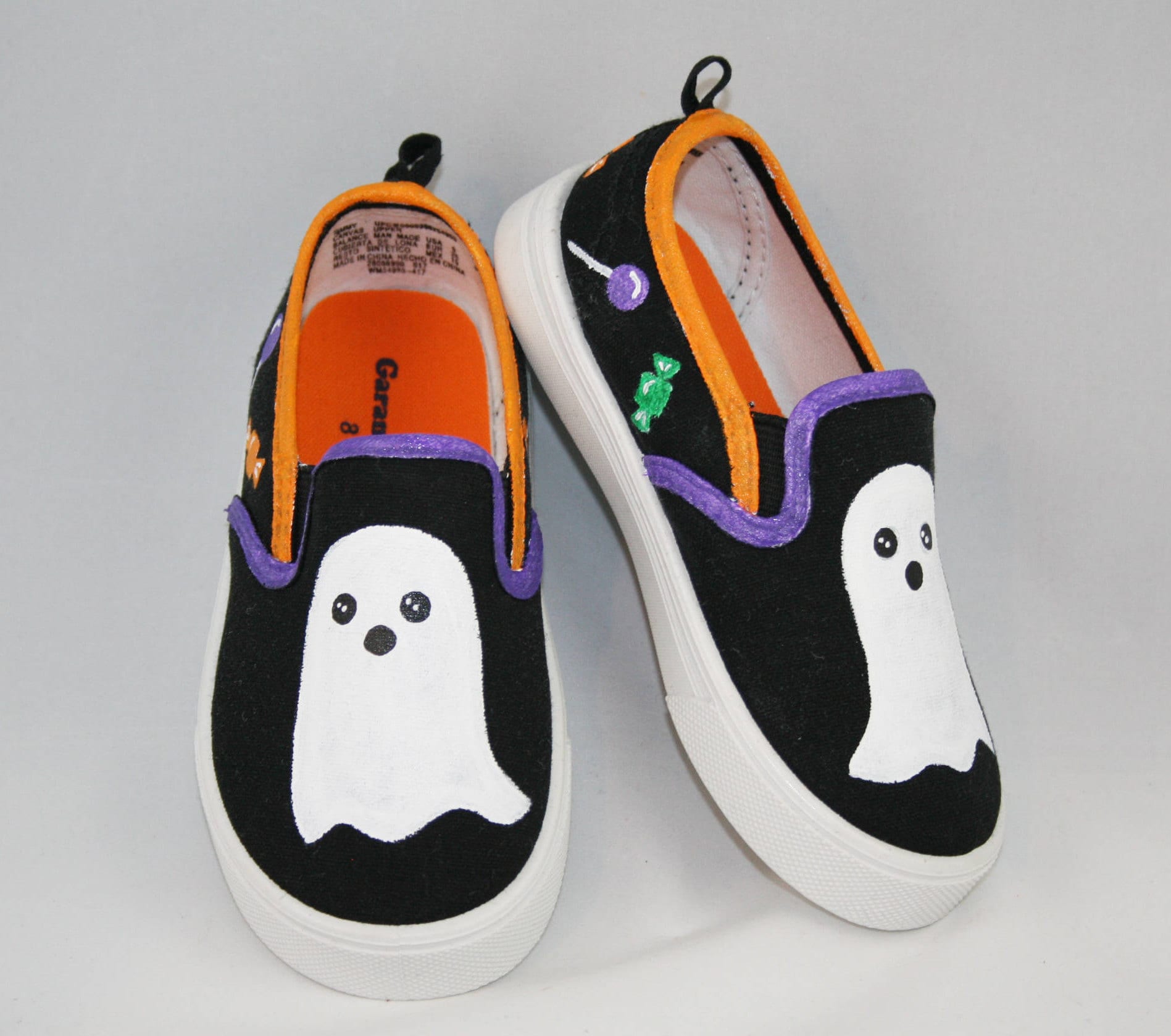 Hand PAINTED HALLOWEEN SHOES, Ghost Shoes, Candy Shoes, Baby/toddler ...