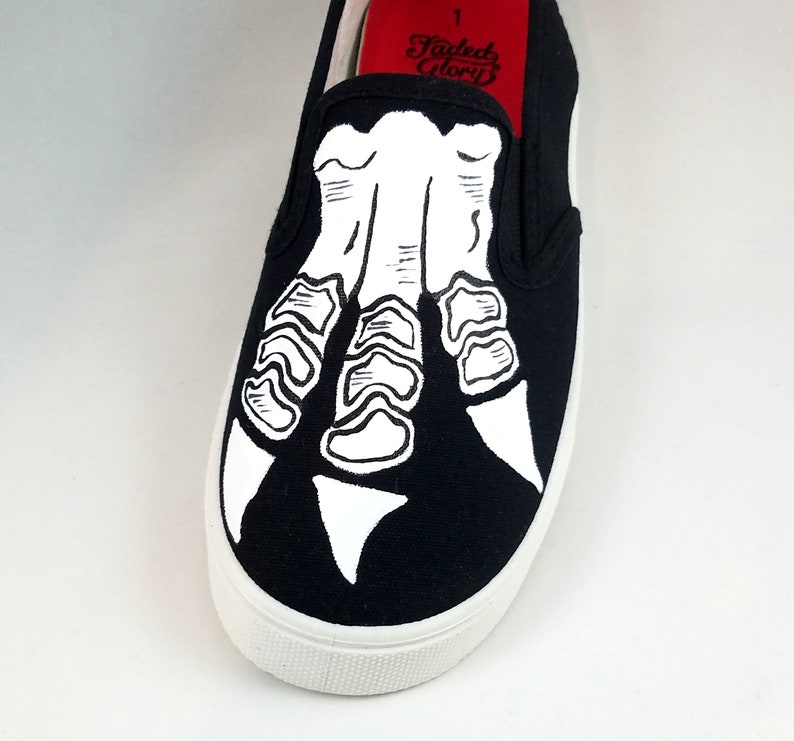 Hand Painted DINOSAUR FEET SHOES Dinosaur Skeleton Shoes - Etsy