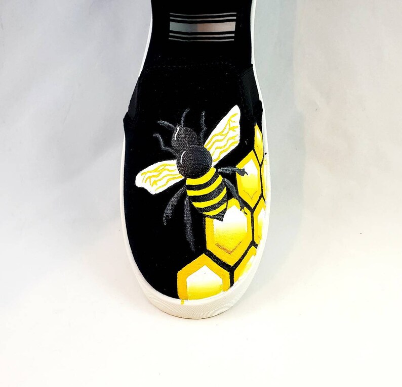 Hand PAINTED BEE SHOES Honey Comb Shoes Baby Toddler - Etsy