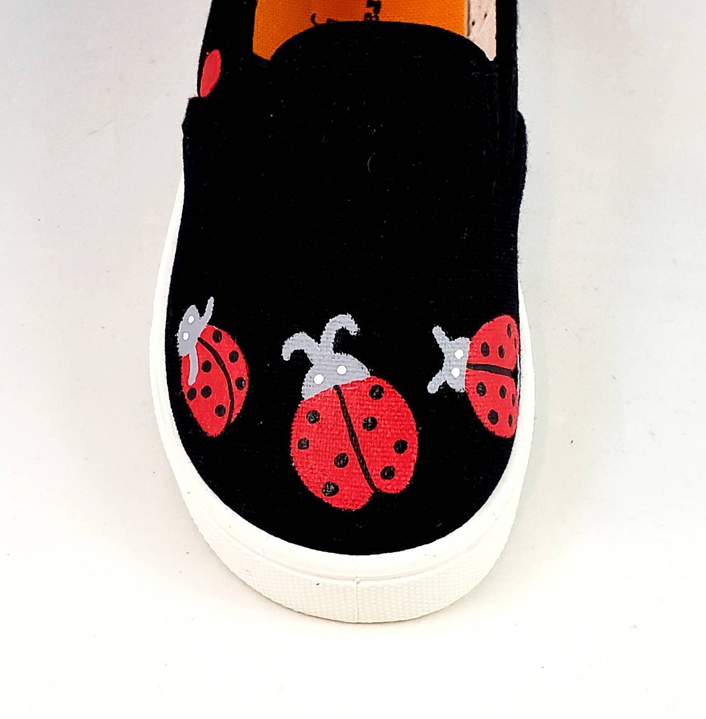 HAND PAINTED LADYBUG Shoes Baby/ Toddler Child/ Youth and | Etsy