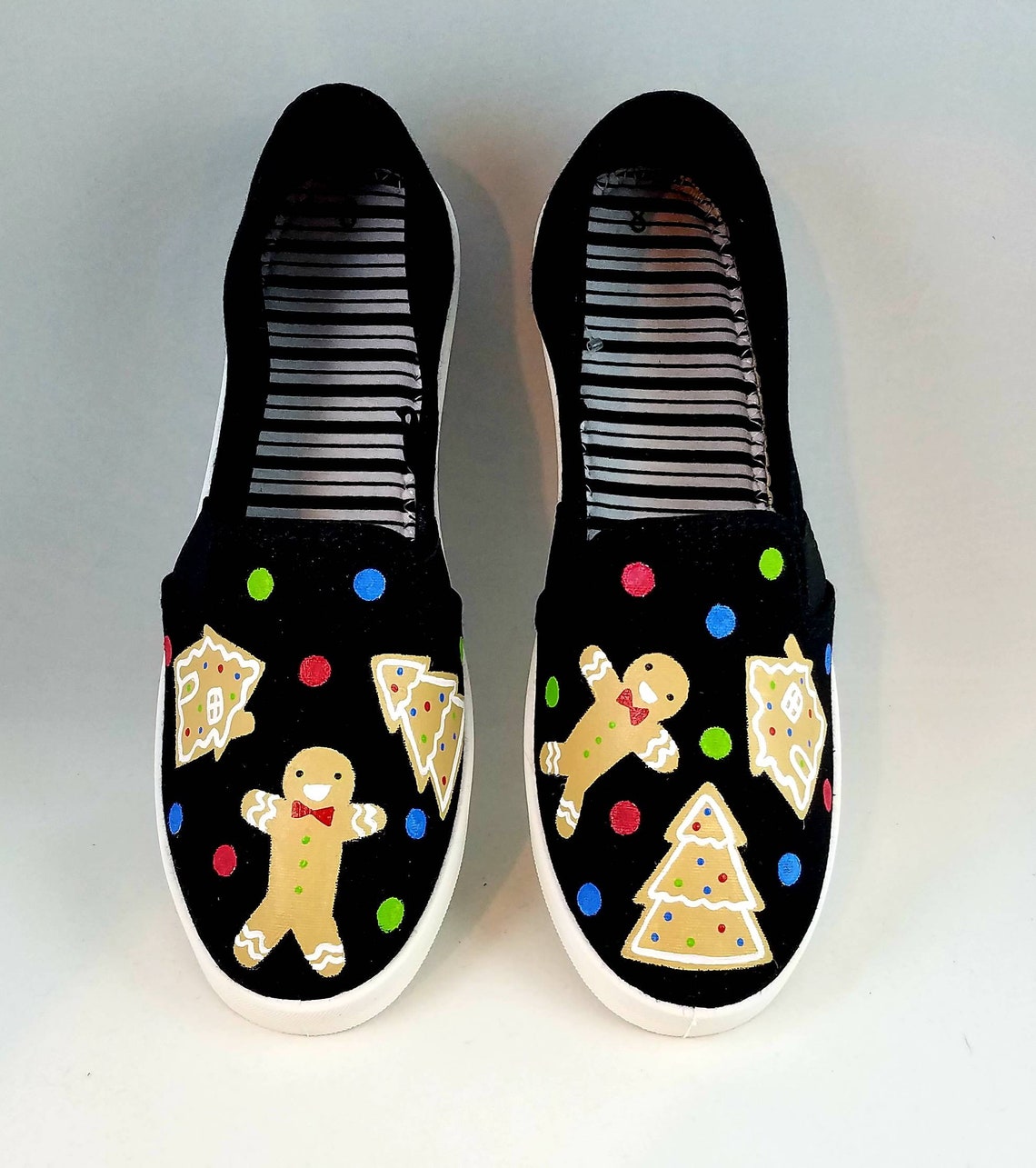 Hand PAINTED GINGERBREAD SHOES Gingerbread Man Shoes Baby/ - Etsy