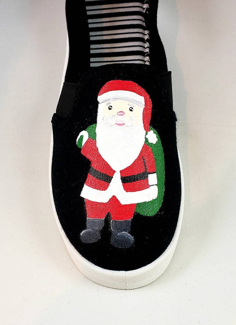 Hand PAINTED CHRITSMAS SHOES Santa and Mrs. Clause Shoes - Etsy