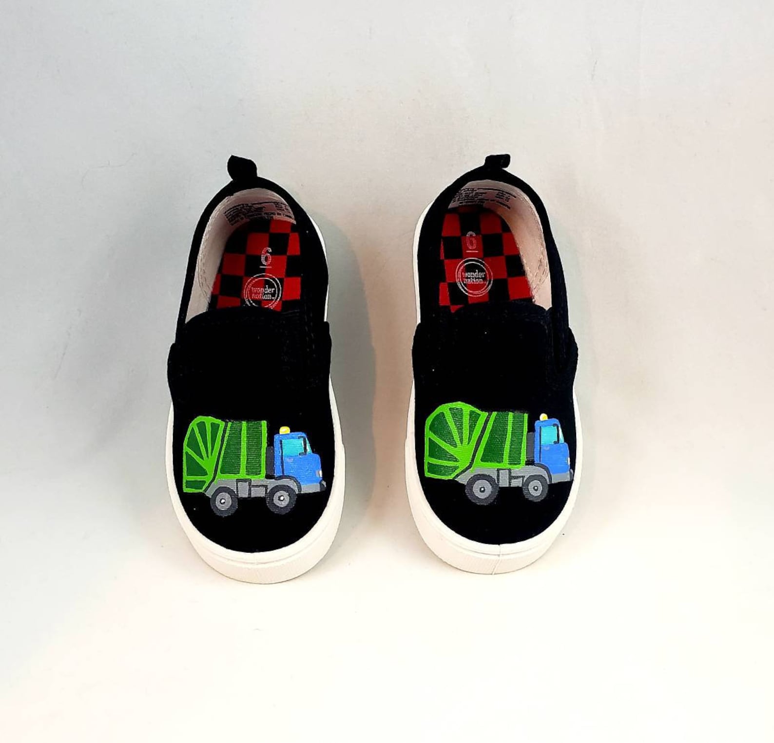 Hand PAINTED GARBAGE TRUCK Shoes Baby Toddler Child Youth | Etsy
