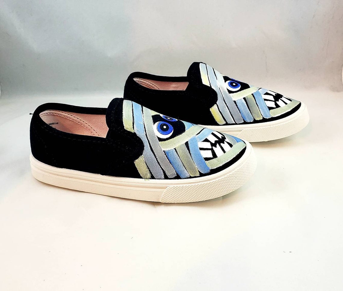 HAND PAINTED HALLOWEEN Shoes Mummy Shoes Halloween Costume - Etsy
