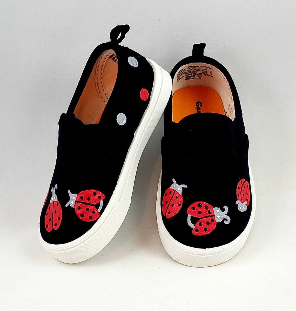 HAND PAINTED LADYBUG Shoes Baby/ Toddler Child/ Youth and - Etsy