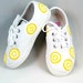Hand PAINTED LEMON SHOES, White Lace up Lemon Shoes, Toddler, Child ...