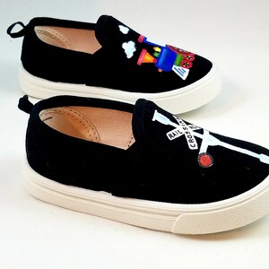 HAND PAINTED TRAIN Shoes, Christmas Train Shoes, Train Outfit, Baby ...