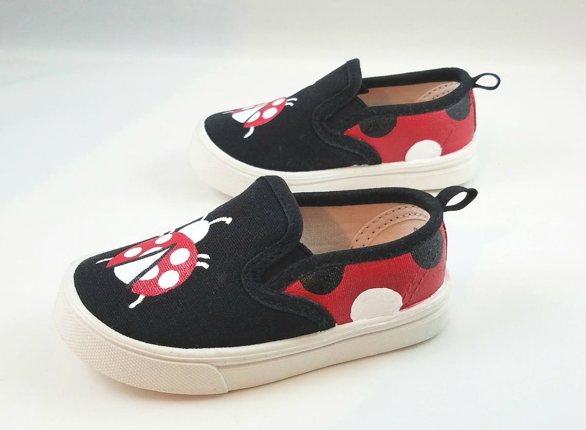 Hand PAINTED LADYBUG SHOES Baby/toddler Child/youth and - Etsy