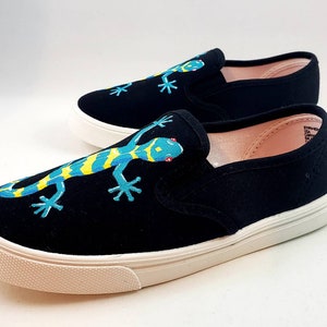 Hand PAINTED LIZARD SHOES, Reptile Shoes, Baby, Toddler, Child, Youth ...