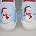 Hand PAINTED SNOWMAN SHOES, Christmas Shoes, Women's Sizes - Etsy