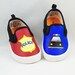 HAND PAINTED POLICE Shoes, Cop Shoes, Baby/toddler, Child/youth, and ...