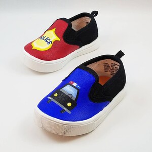 HAND PAINTED POLICE Shoes, Cop Shoes, Baby/toddler, Child/youth, and ...