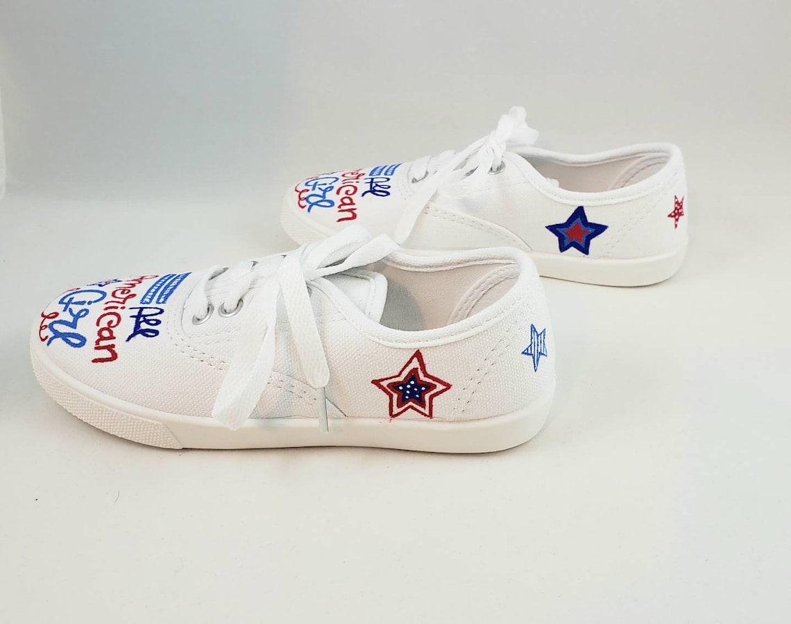 Hand PAINTED 4th of July Shoes Independence Days Shoes - Etsy