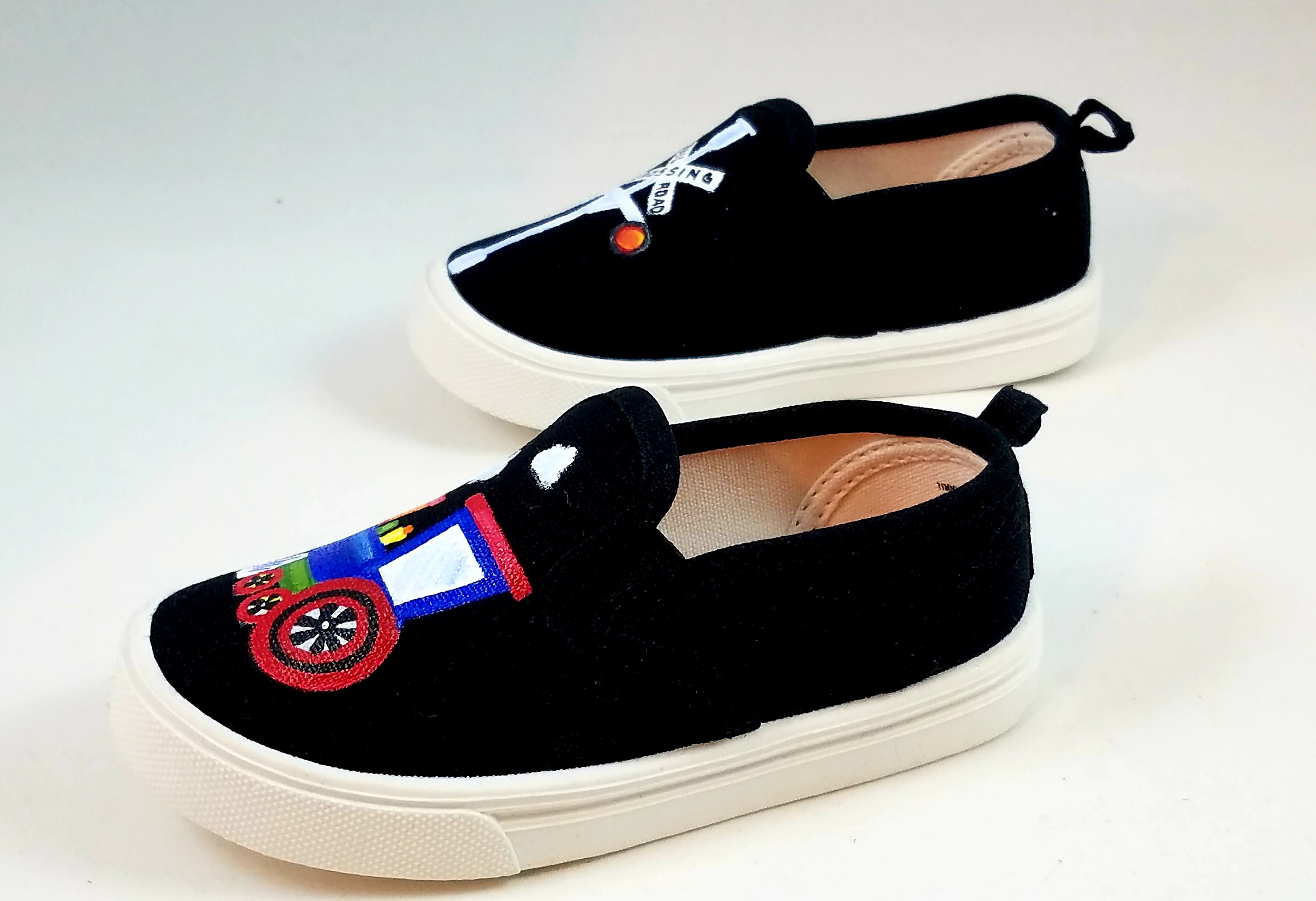 HAND PAINTED TRAIN Shoes Christmas Train Shoes Train Outfit - Etsy