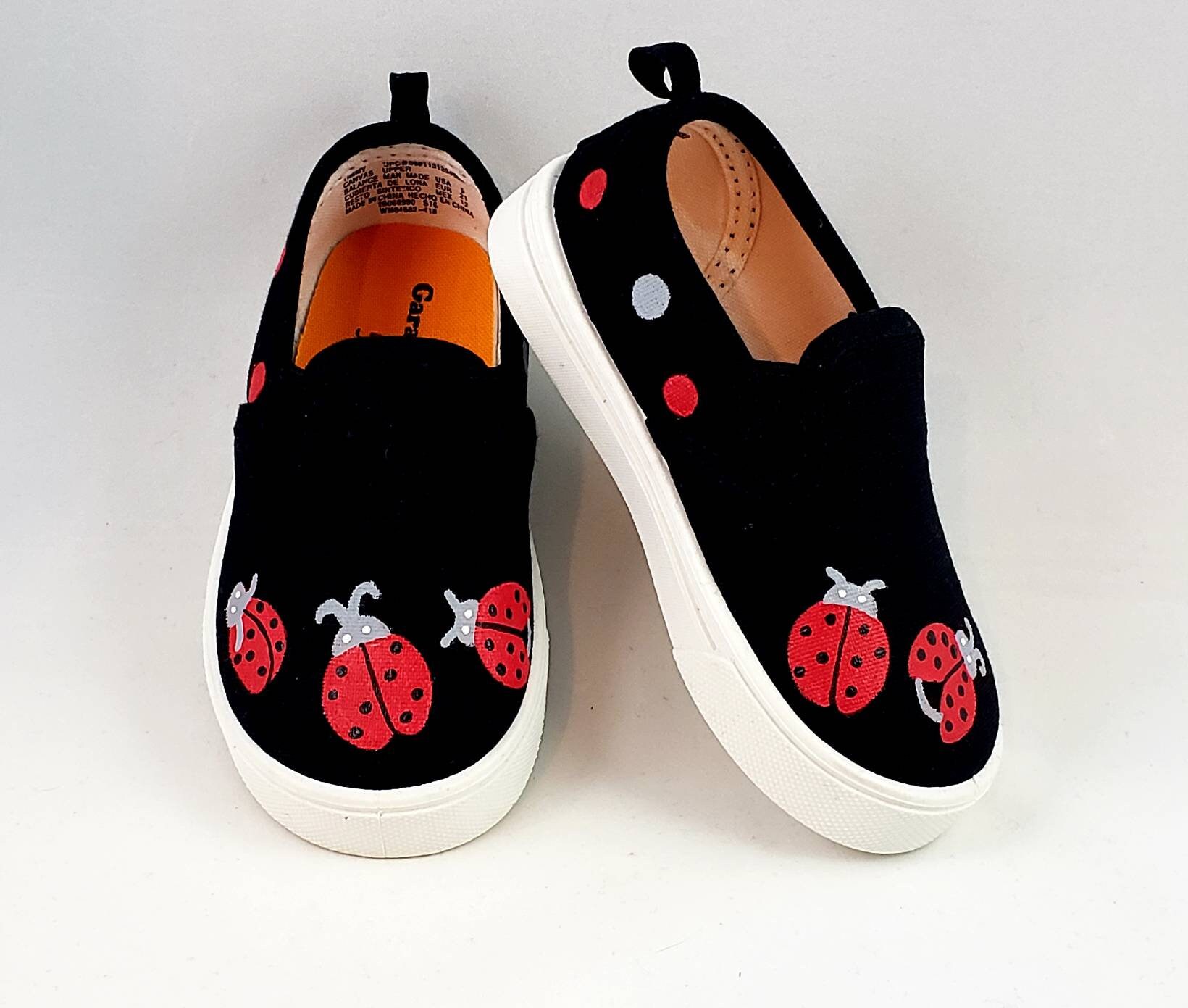 HAND PAINTED LADYBUG Shoes Baby/ Toddler Child/ Youth and | Etsy