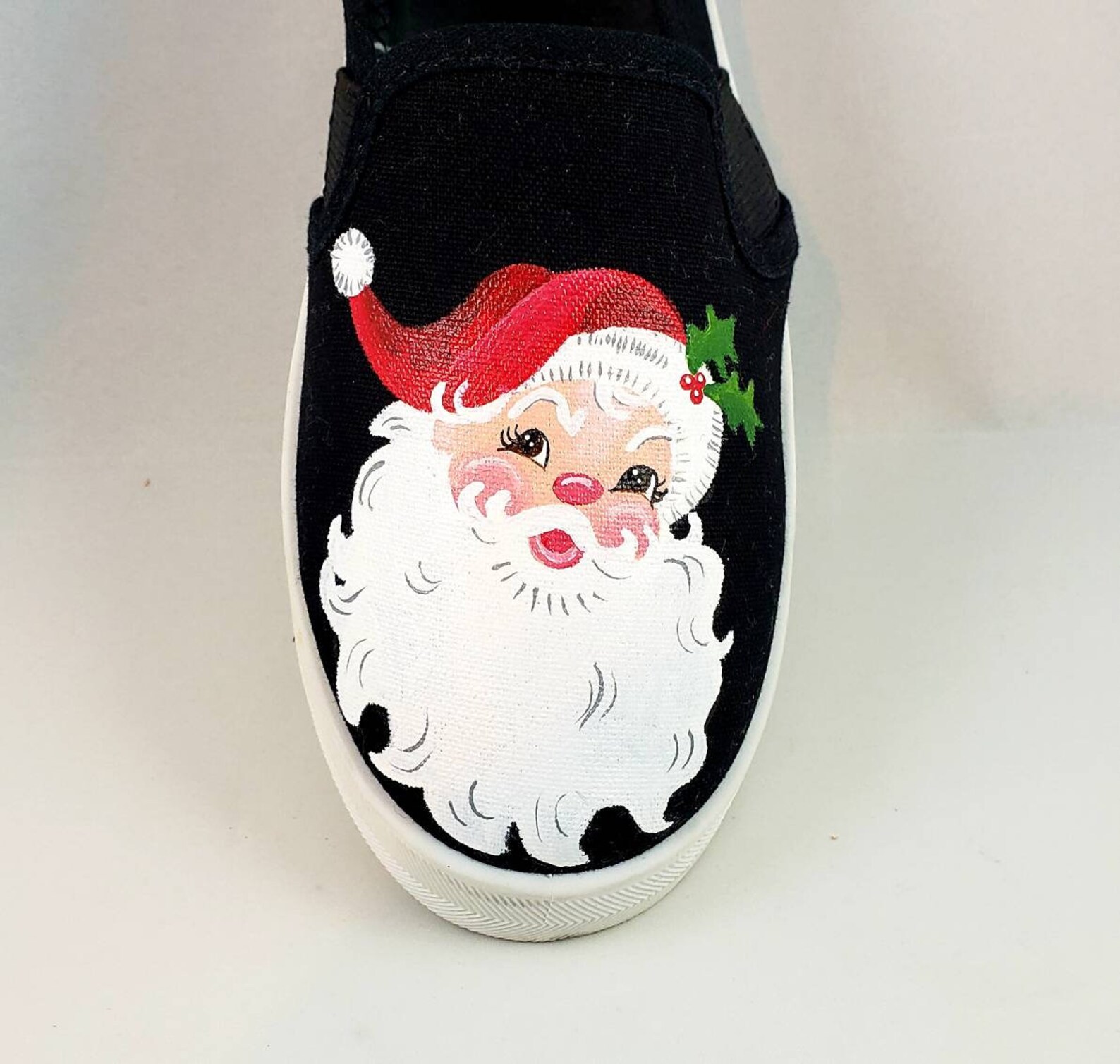 HAND PAINTED CHRISTMAS Shoes, Santa Shoes, Baby/toddler, Child/youth ...
