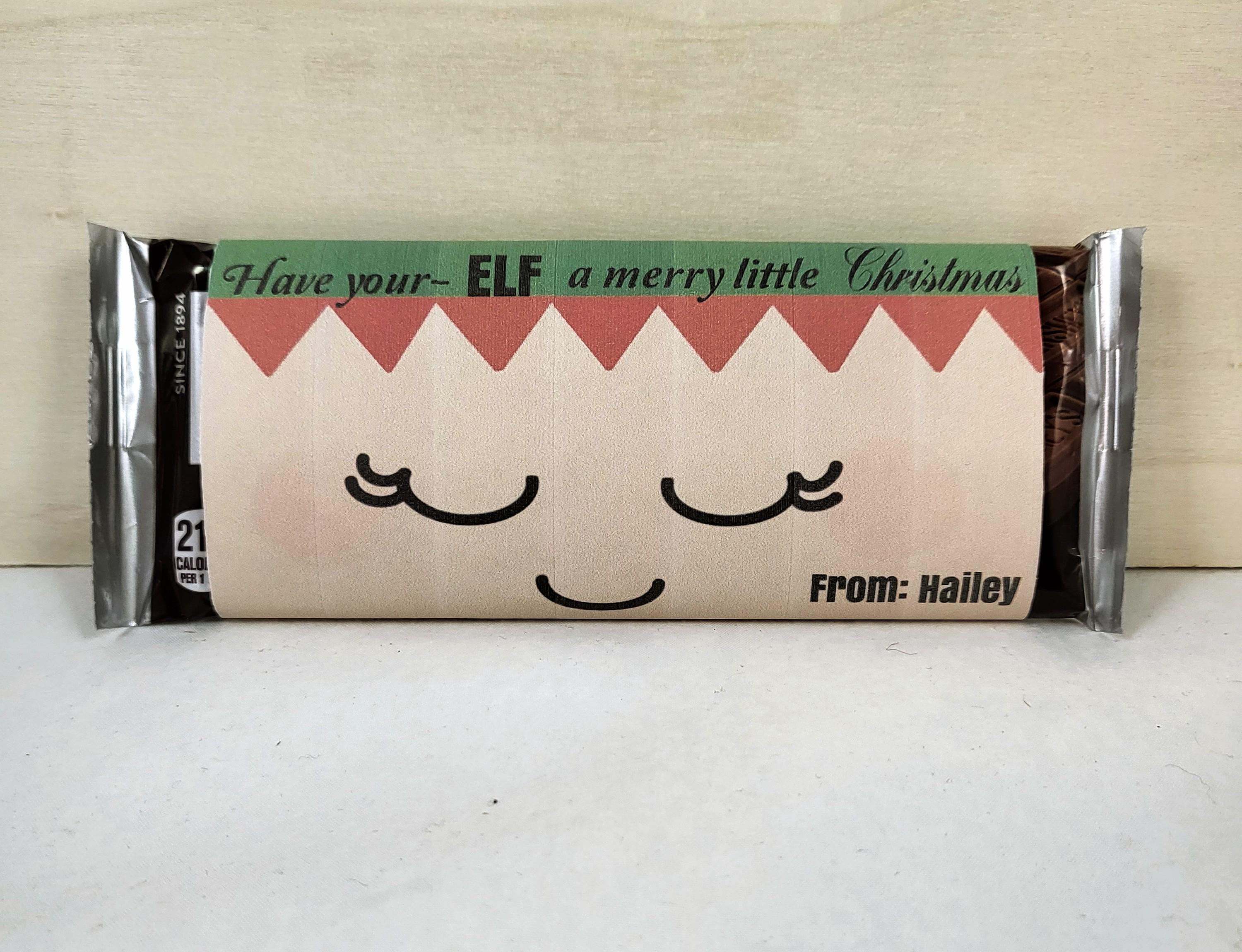 Digital CANDY BAR WRAP, Christmas Candy Cover, Inexpensive Friend or ...