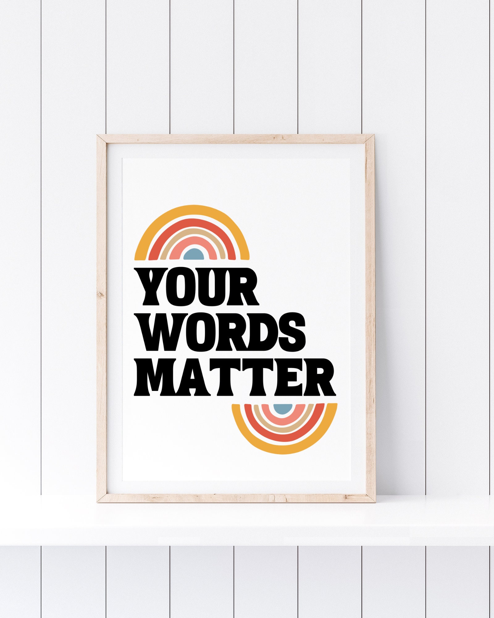 Speech Therapy Wall Art, Your Words Matter Poster, Inspirational Quote ...