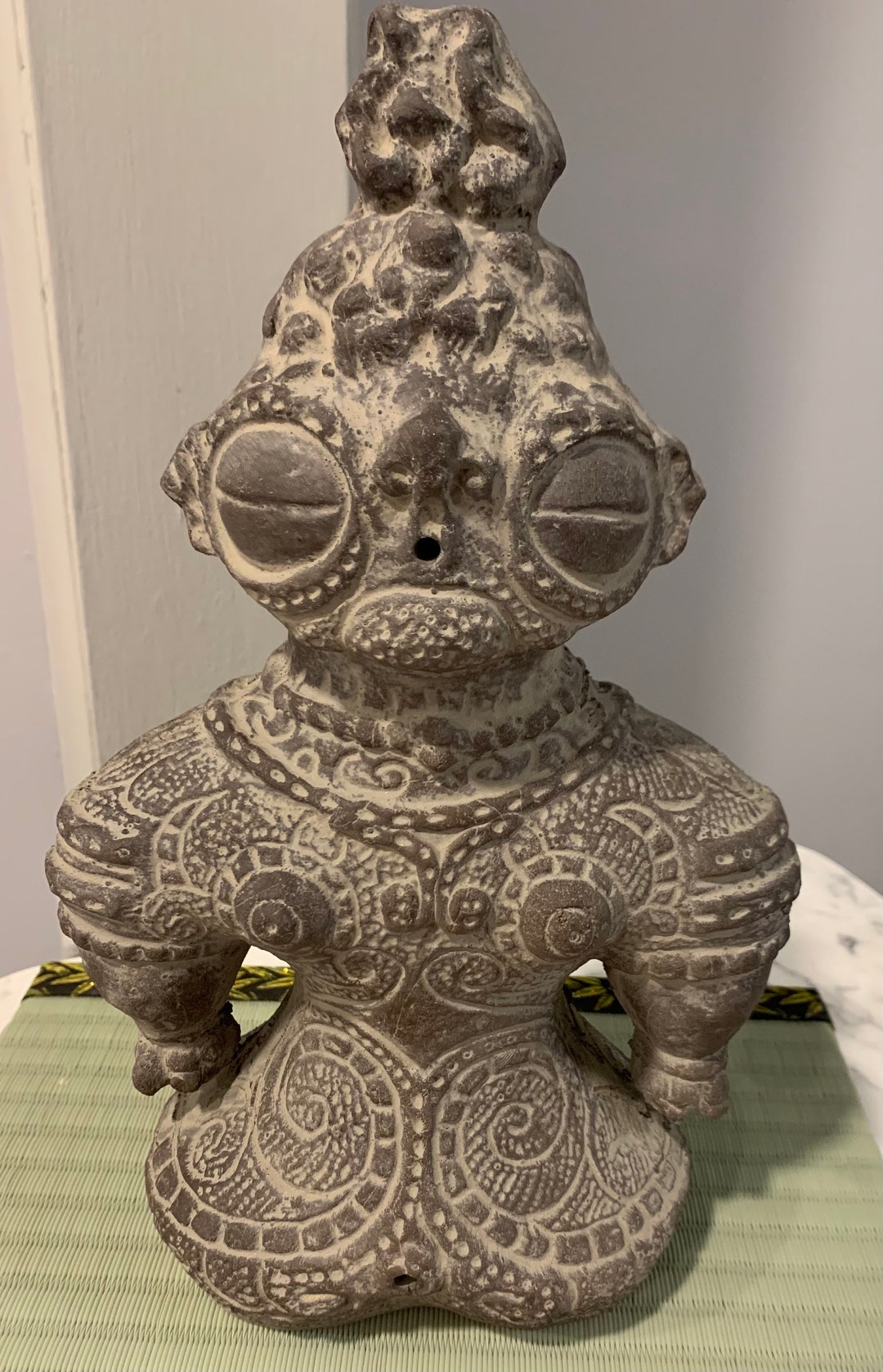 Japanese Dogu Jomon Handmade in Japan Clay Doll Mingel Haniwa Ware 13 X ...