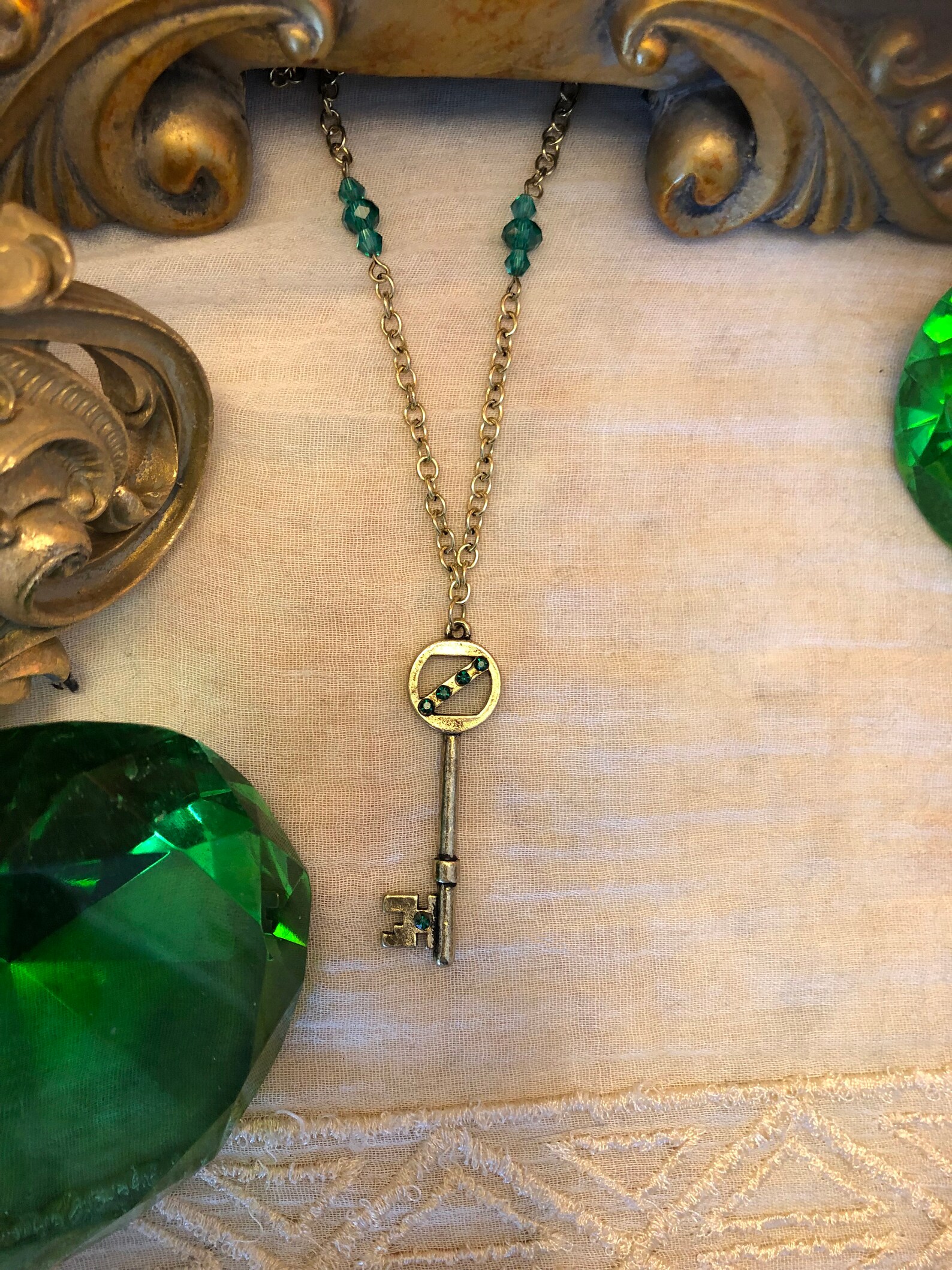 Return to Oz Key Emerald City Key Necklace - Etsy