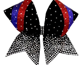 Rhinestone cheer bow | Etsy