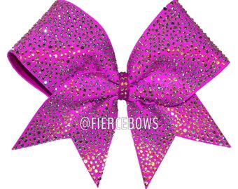 Rhinestone cheer bow | Etsy