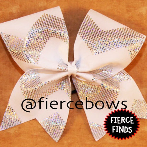 Cheer Bow Hot Pink and Black Chevron | Etsy