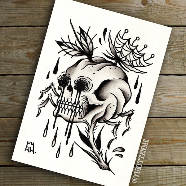 Creepy Flash Tattoo - Etsy