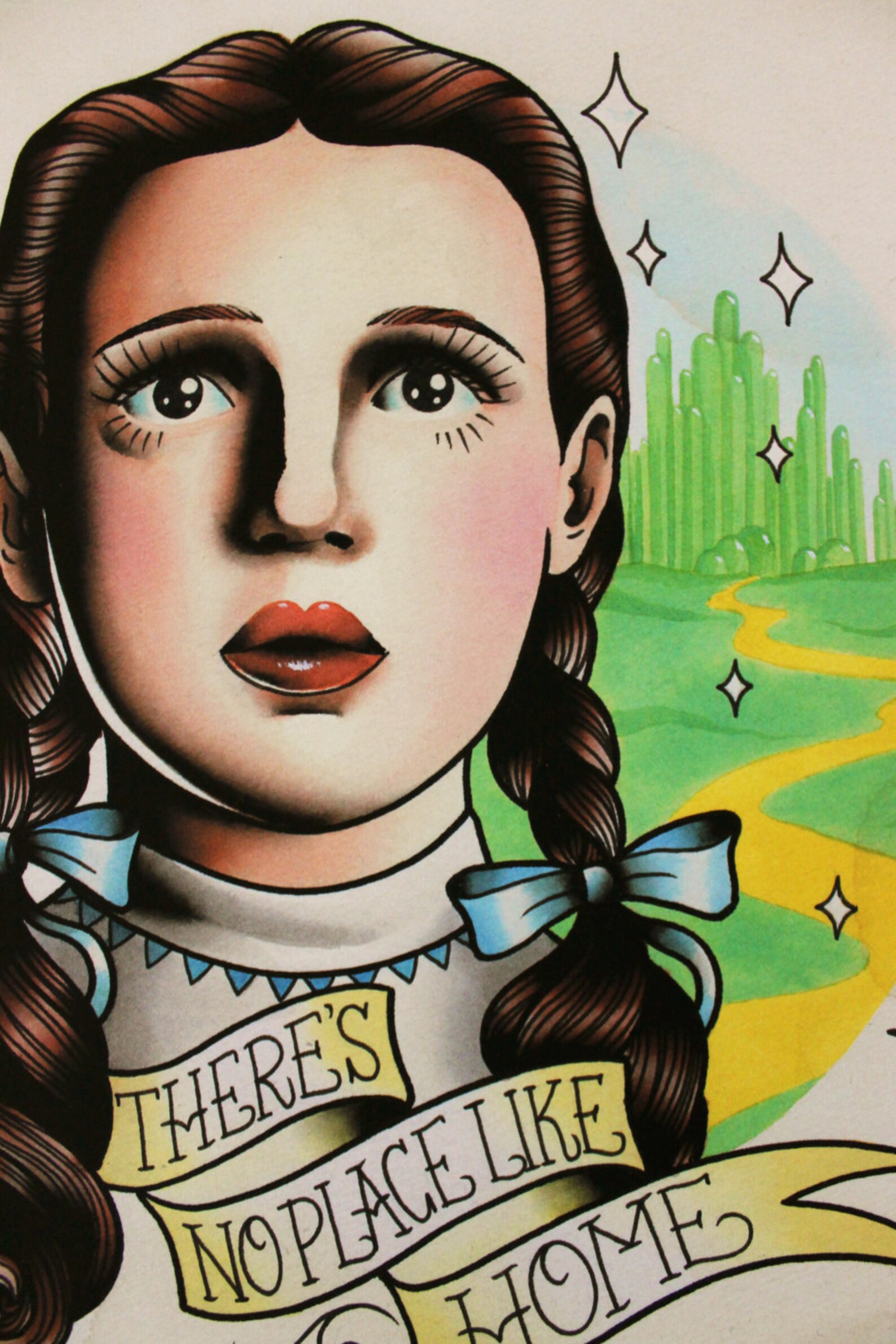 Dorothy the Wizard of Oz Traditional Tattoo Flash Print - Etsy