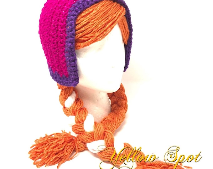 Anna Crochet Wig Hat With Braids!! - Etsy