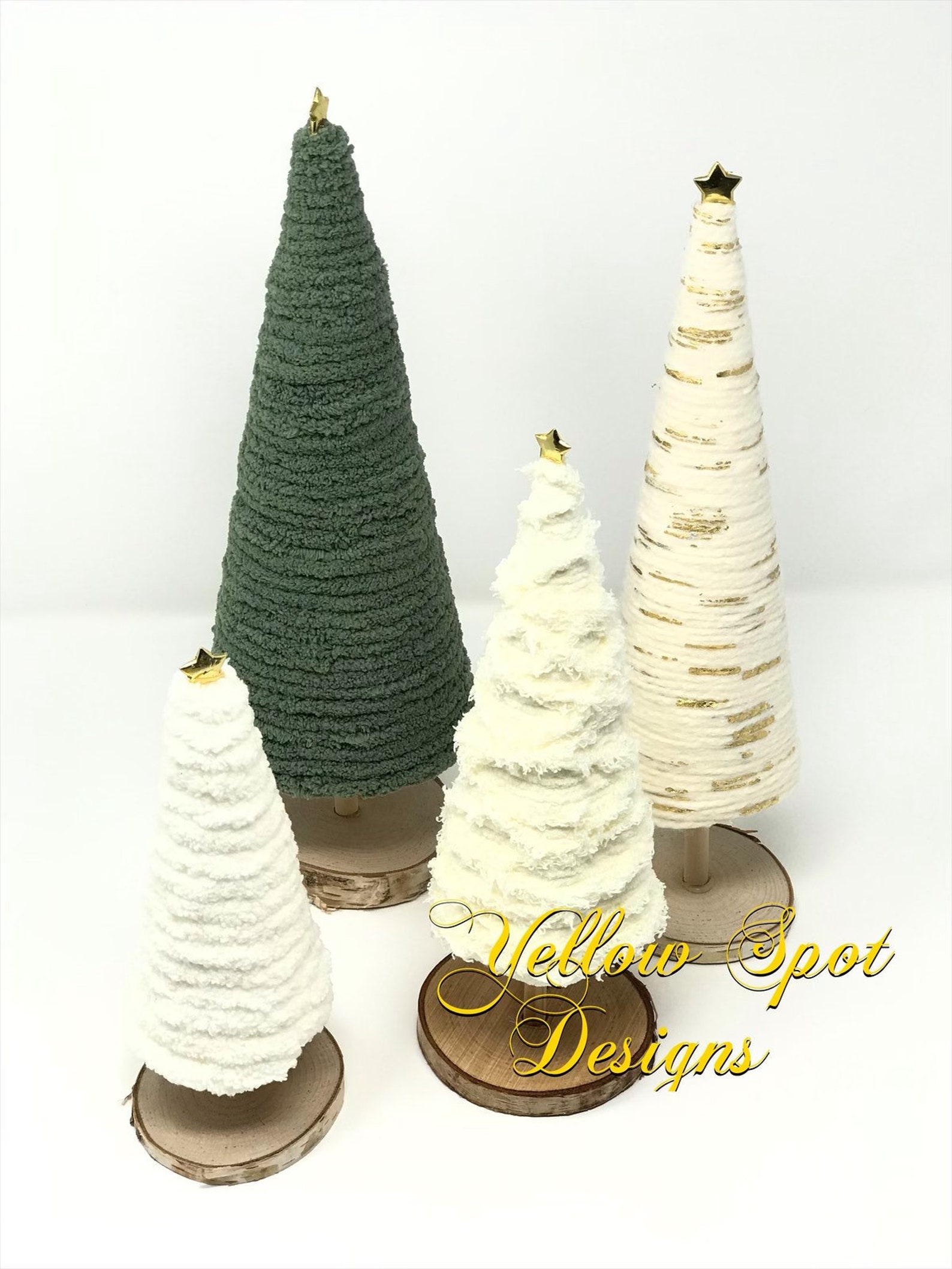 Holiday Yarn Tree Sets - Etsy