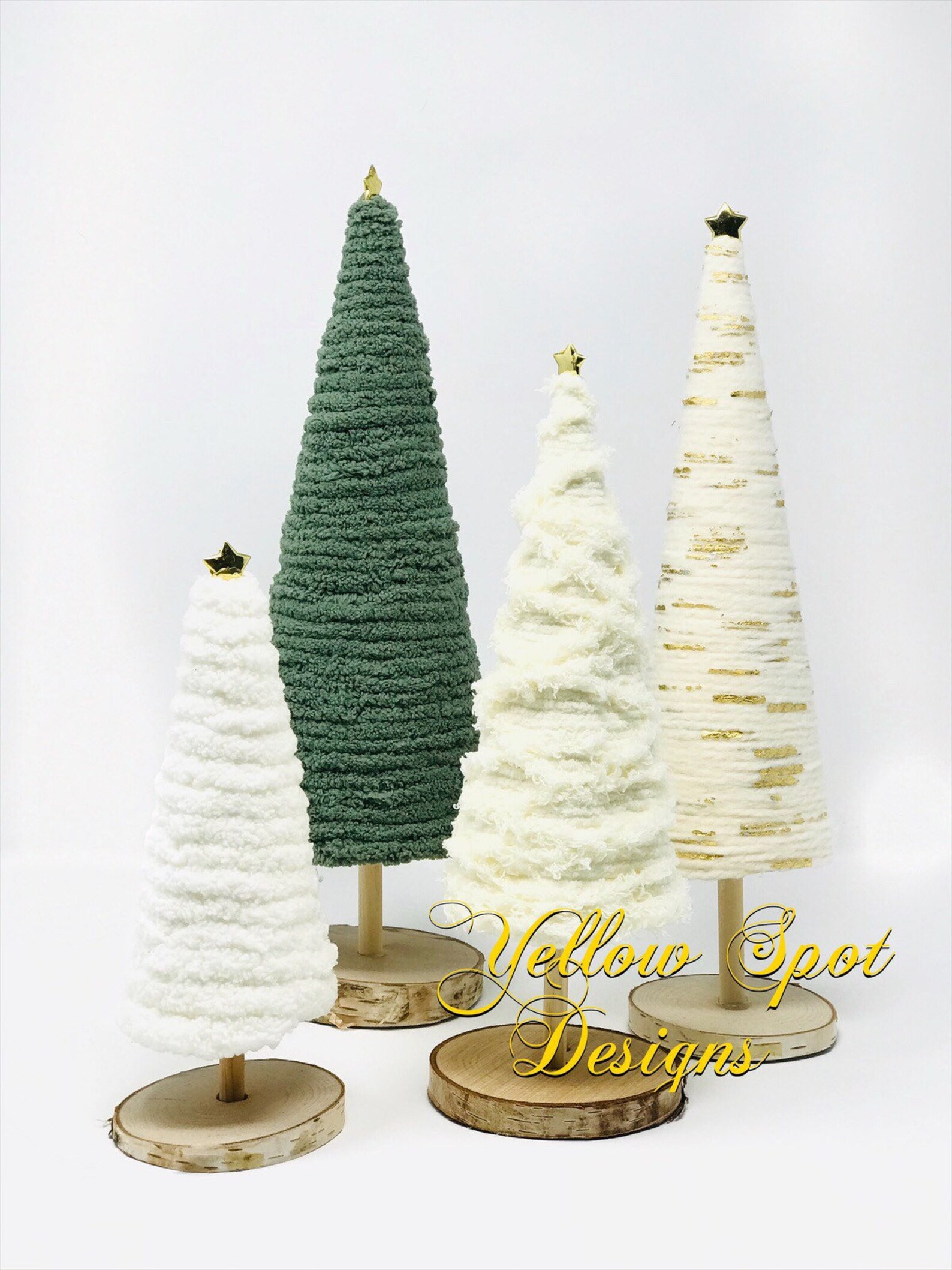 Holiday Yarn Tree Sets - Etsy