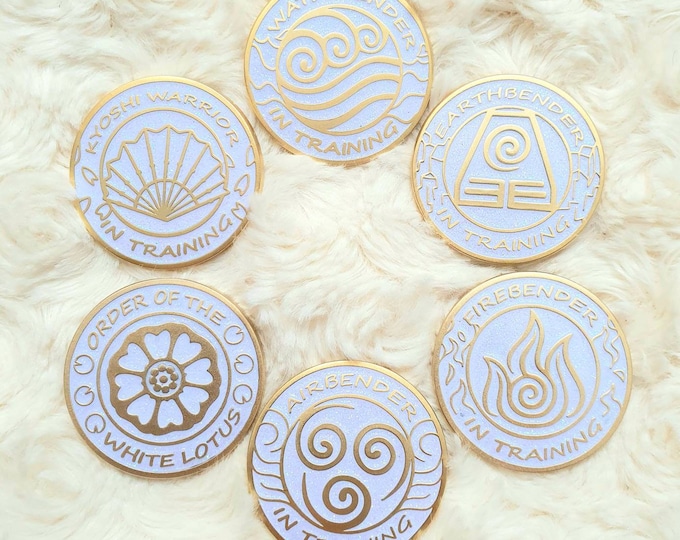 Limited Edition Elemental Training Enamel Pins - Etsy